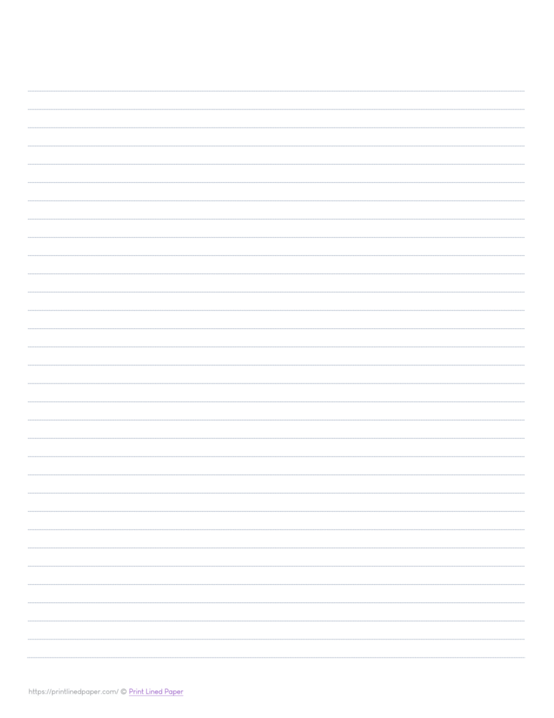 Lined Paper Template - No Vertical Line - College Ruled 7.1mm