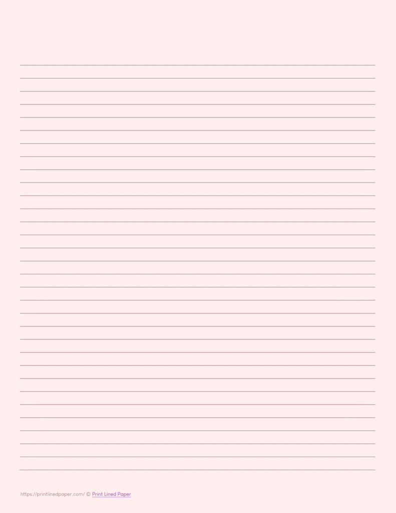 Lined Paper Template - No Vertical Line - College Ruled 7.1mm